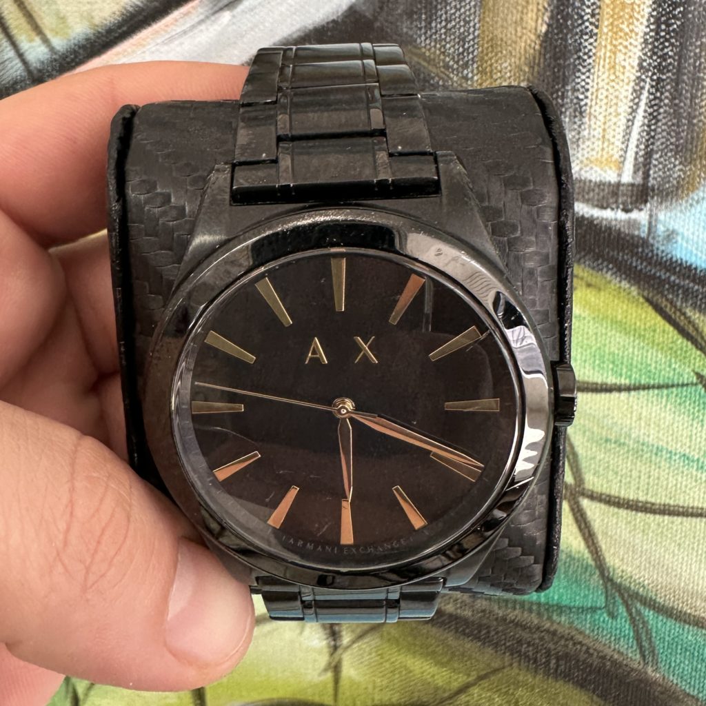 Armani Exchange AX7102 Black Stainless Steel Men's 44mm Watch - Delray ...